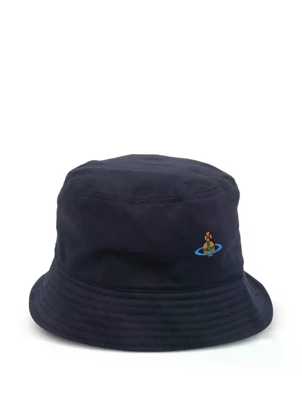 VIVIENNE WESTWOOD Orb Embroidered Bucket Hat - Blue