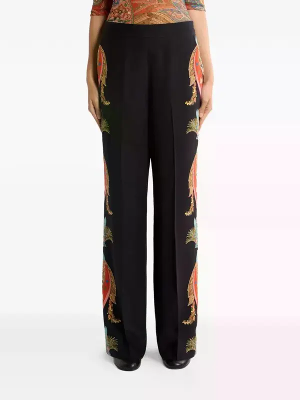 Etro Leafy Paisley Trousers