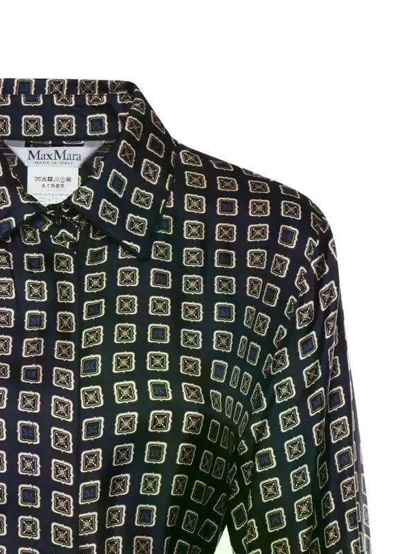 Max Mara Patterned Tie-waist Midi Dress