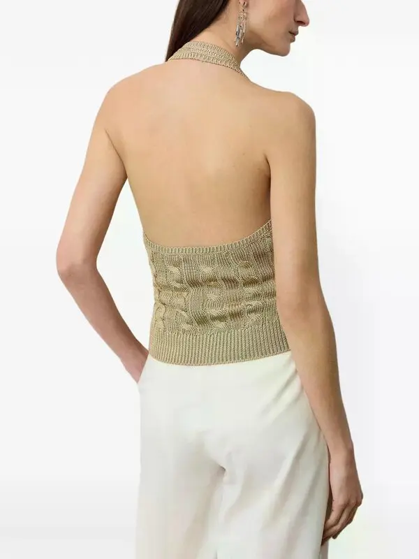 Ralph Lauren Cable-knit Backless Top