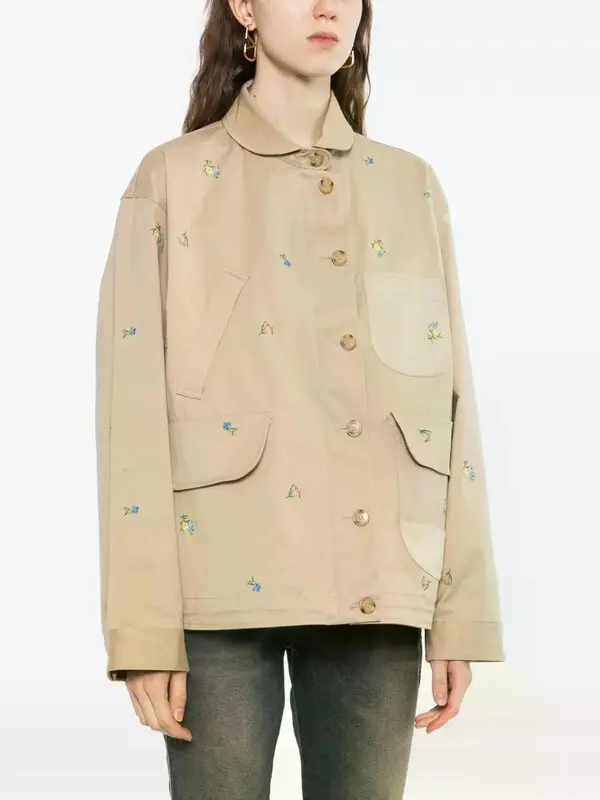 JNBY Floral-embroidered Jacket - Neutrals