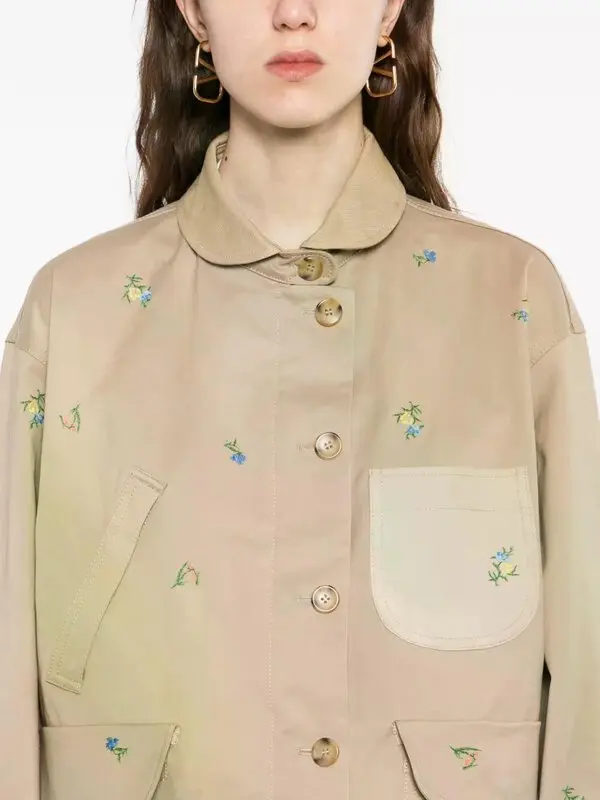 JNBY Floral-embroidered Jacket - Neutrals