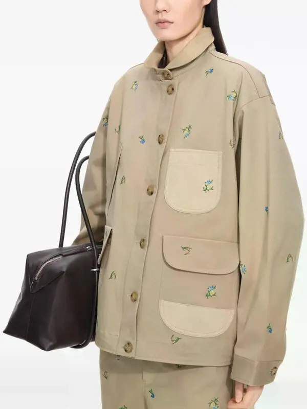 JNBY Floral-embroidered Jacket - Neutrals