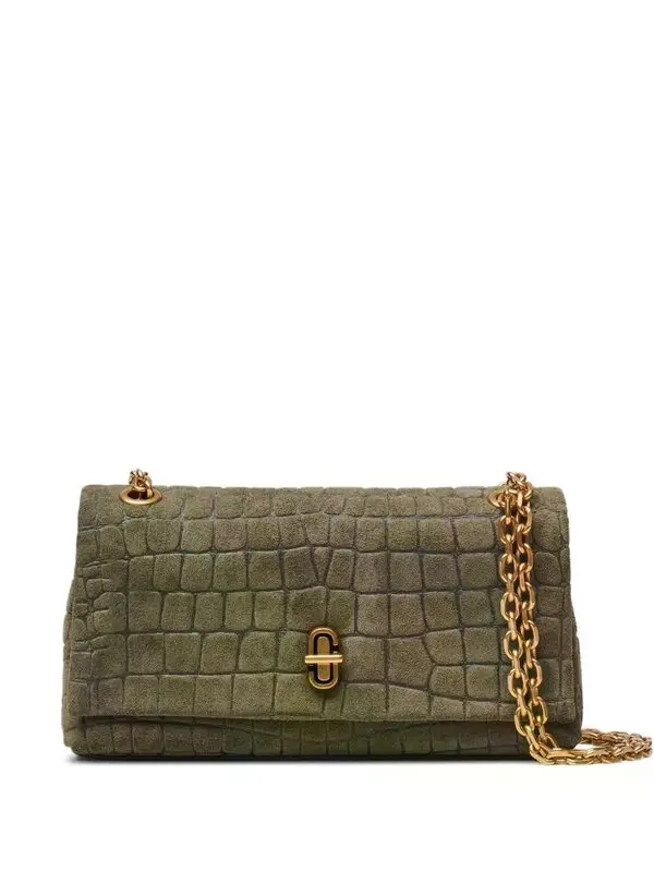 Marc Jacobs Croc Effect Suede Mini Bag - Green