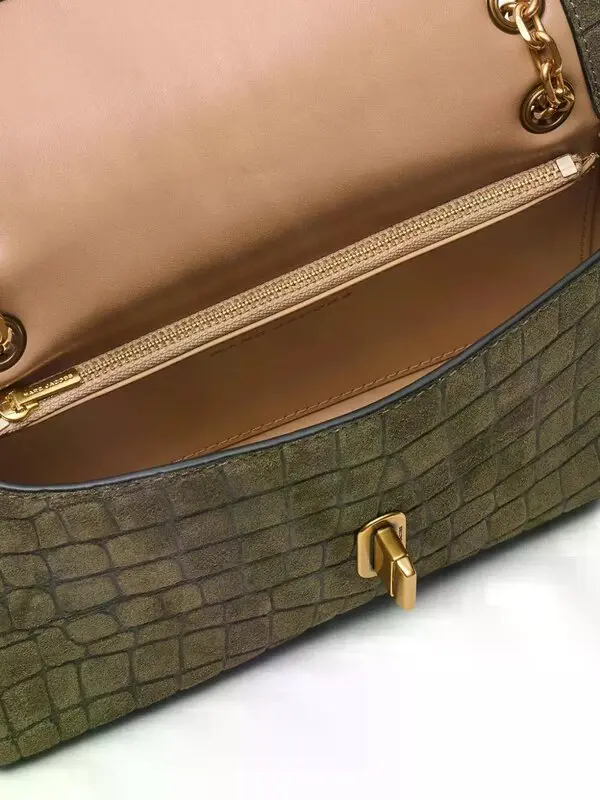 Marc Jacobs Croc Effect Suede Mini Bag