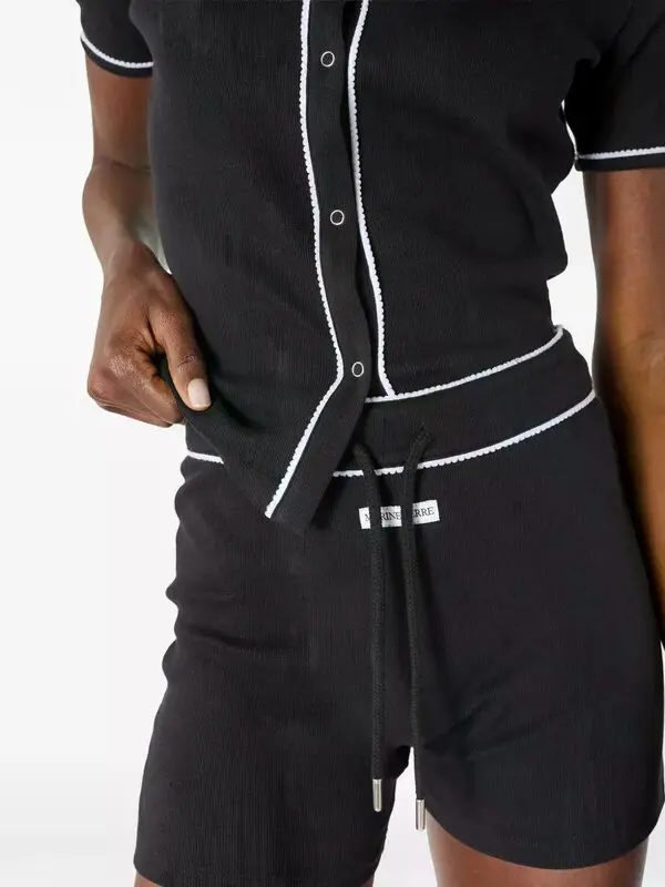 MARINE SERRE Drawstring-fastening Mini Shorts