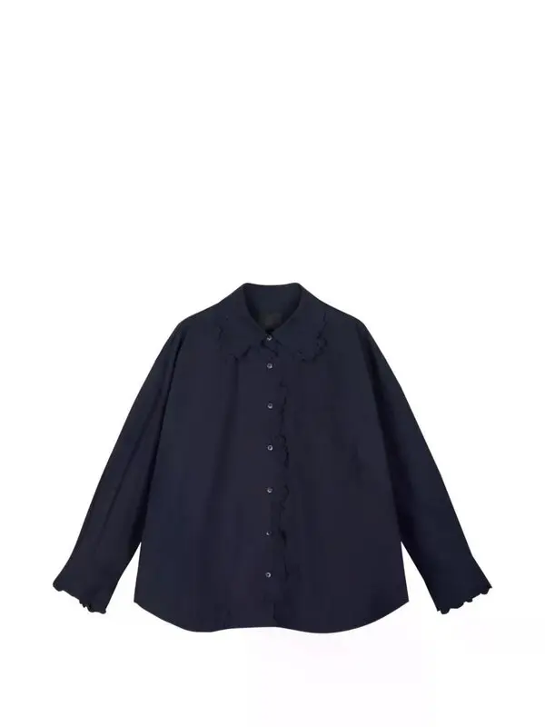 JNBY Floral-embroidered Shirt - Blue