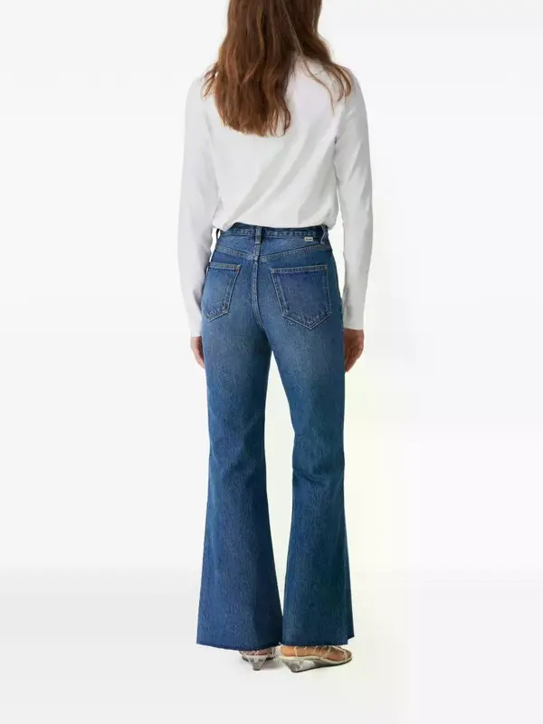 HEY JOANIE Eclipse Fray Flared Jeans