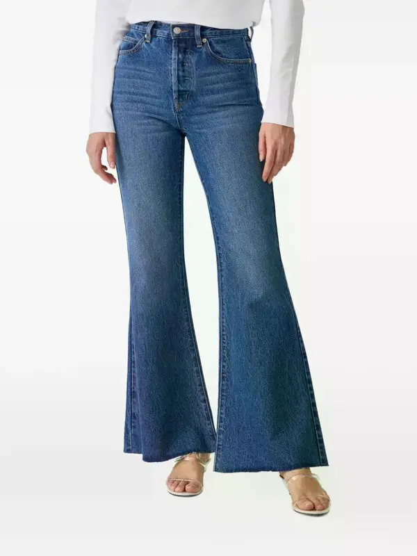 HEY JOANIE Eclipse Fray Flared Jeans