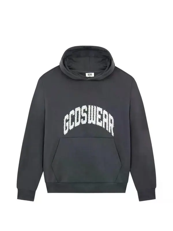 Gcds Rhinestones-embellished Hoodie - Grey