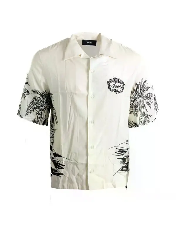 Amiri Chateau Sketch Camp Shirt - Neutrals
