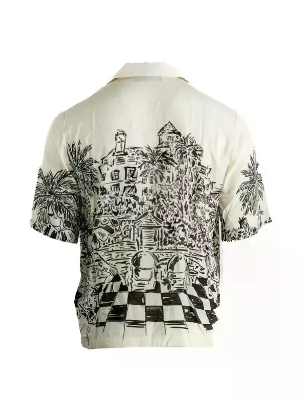 Amiri Chateau Sketch Camp Shirt - Neutrals