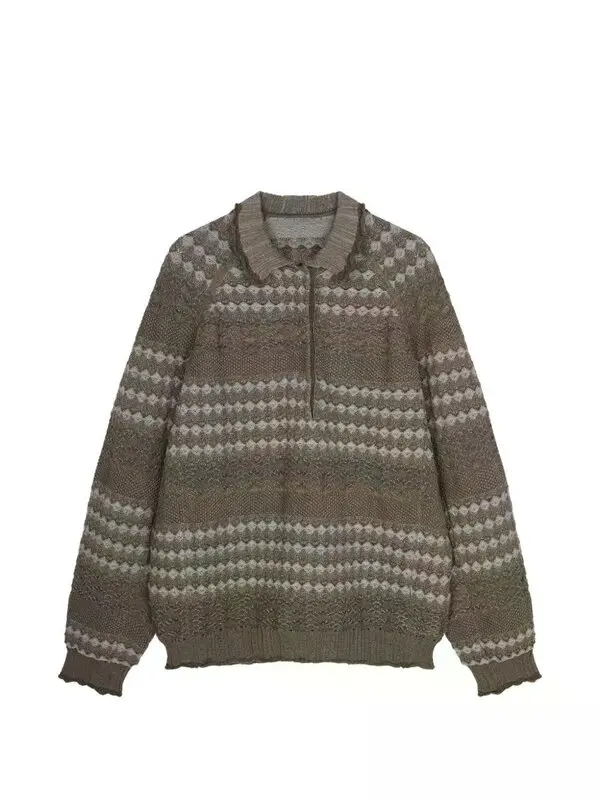 JNBY Geometric Print Sweater - Brown