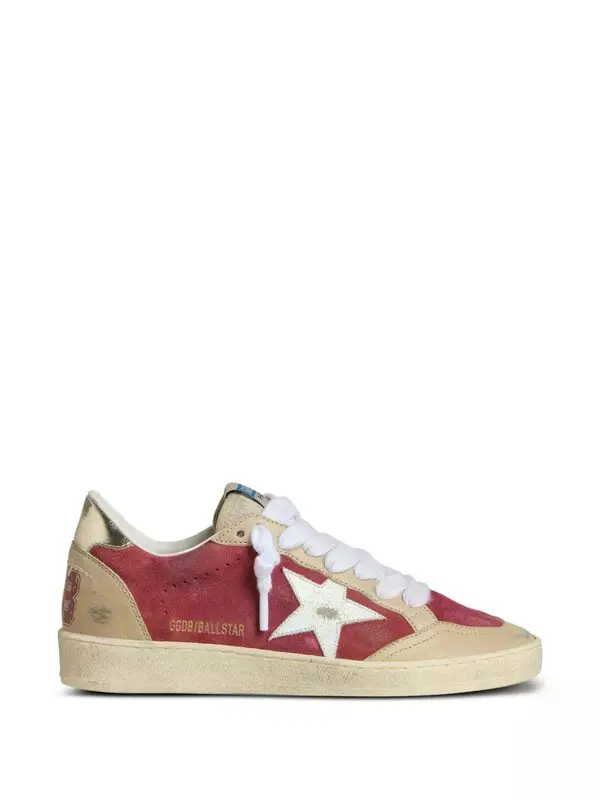 GOLDEN GOOSE Ball Star Suede Sneakers - Red