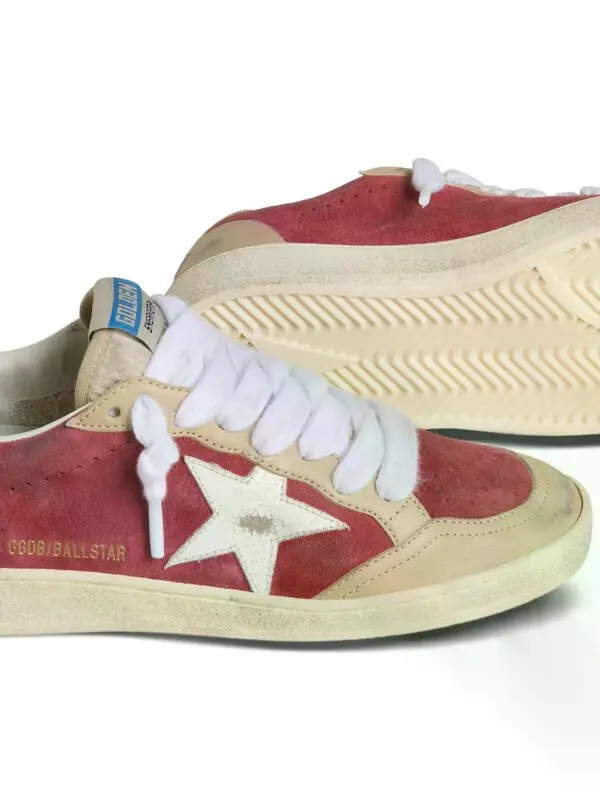 GOLDEN GOOSE Ball Star Suede Sneakers - Red