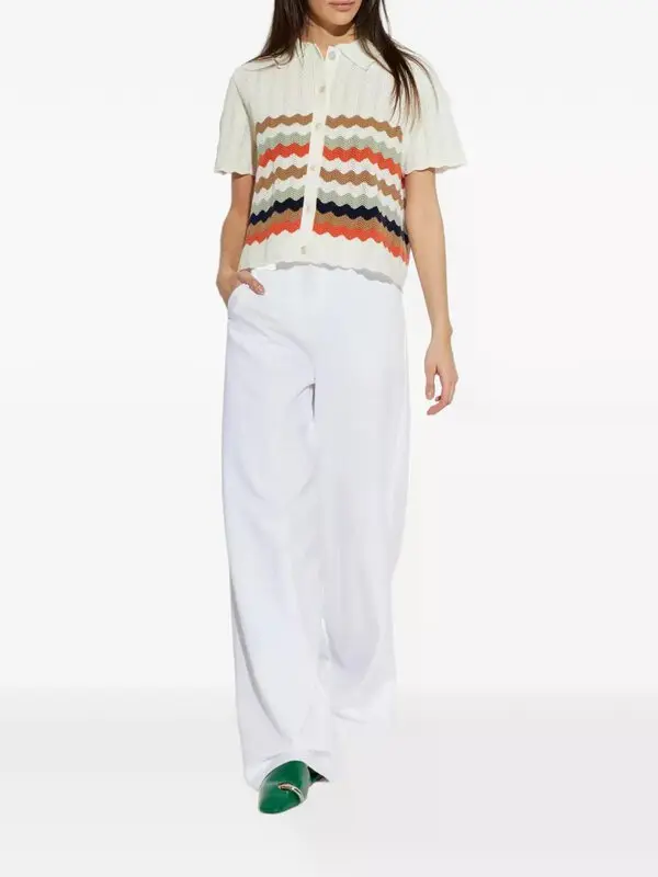 Paul Smith Zigzag-pattern Crochet Knit Shirt