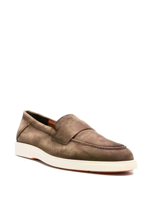Santoni Suede Loafers