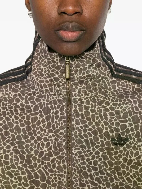 Adidas Animal Print Cropped Jacket