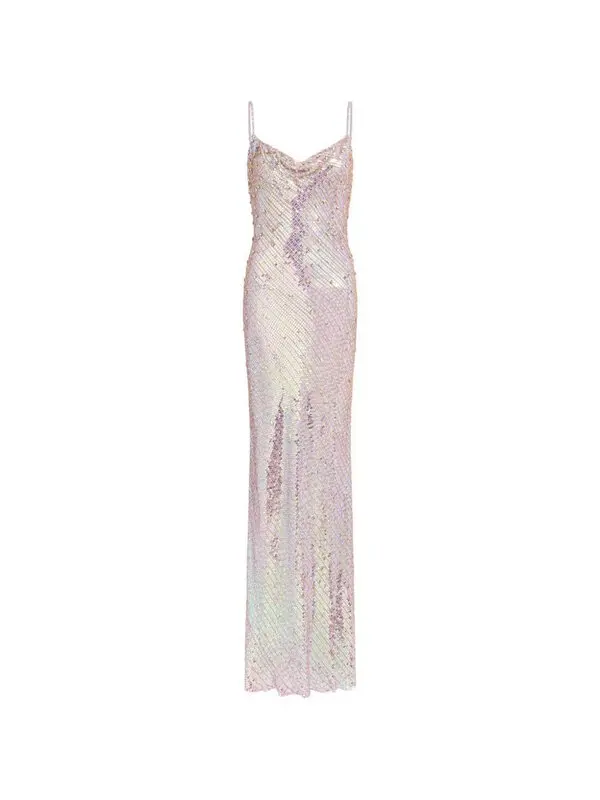 Jenny Packham Foxx Sequin Embellished Maxi Dress - Pink