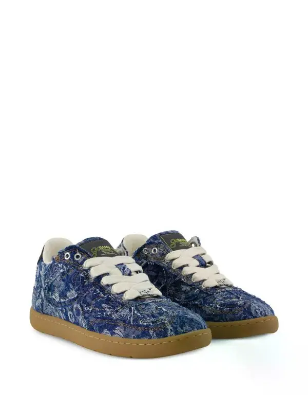 GANNI Tapestry Almond-toe Sneakers - Blue