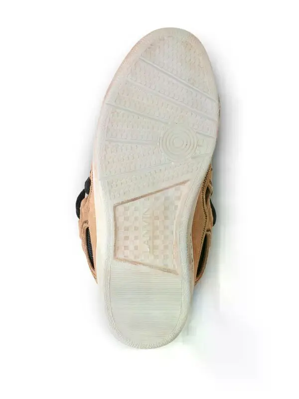 LANVIN Curb Cut-out Lace-up Sneakers - Neutrals
