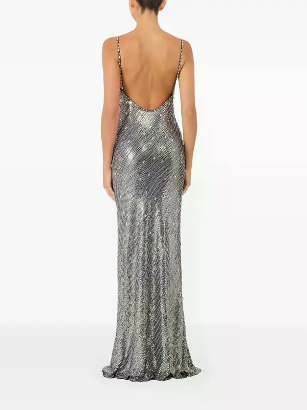 Jenny Packham Foxx Embellished Dress - Silver