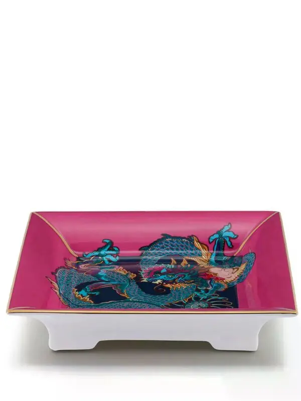 Shanghai Tang Vivid Dragon Tray - Pink