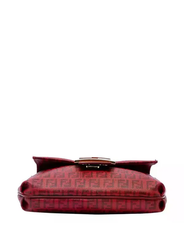 Fendi Zucchino Spalmati Crossbody Bag - Red