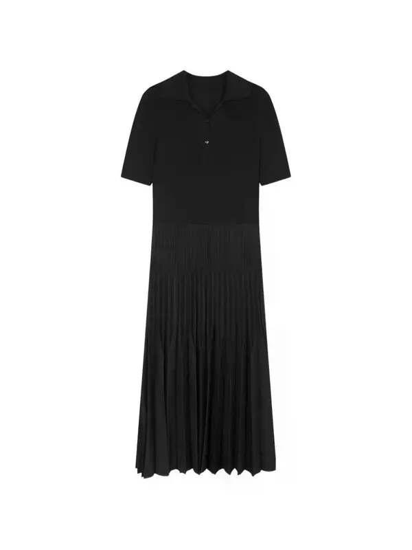 LESS Pleated Maxi Dress - Black