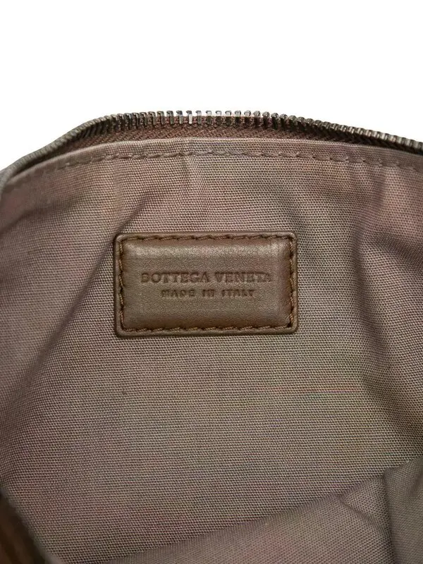 Bottega Veneta Nappa Intrecciato Zip Pouch - Brown