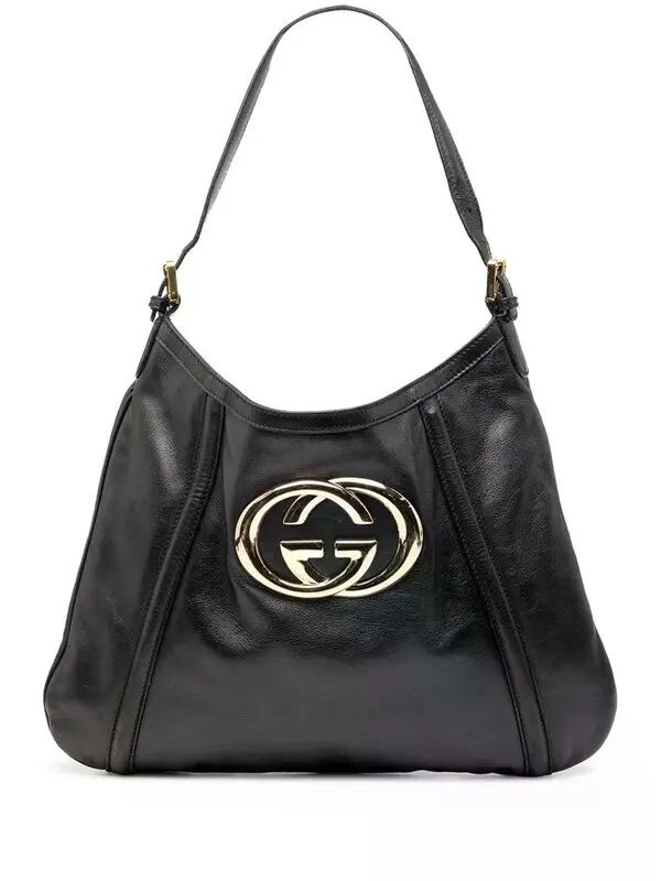 Gucci 2000-2015 Calfskin Interlocking G Britt Shoulder Bag