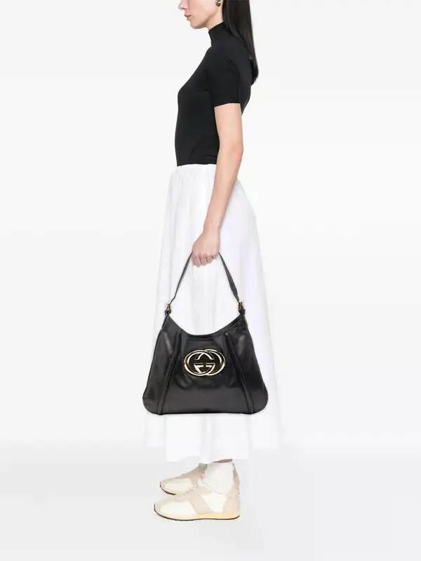 Gucci 2000-2015 Calfskin Interlocking G Britt Shoulder Bag