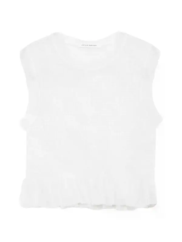 Cecilie Bahnsen Sleeveless Celia Vest - White