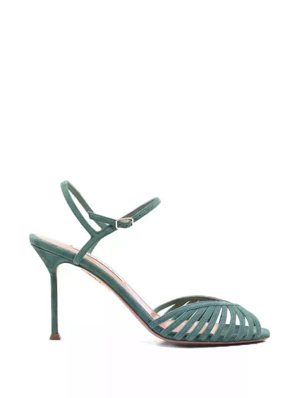 AQUAZZURA Caged-strap Suede Sandals