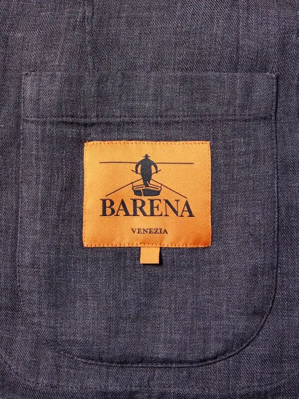 Barena Venezia Unstructured Double-breasted Linen-blend Suit Jacket