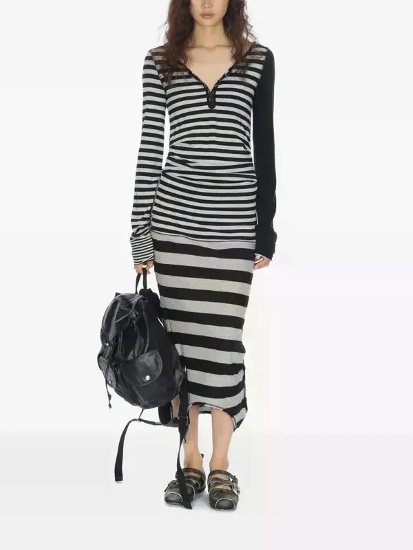 OPEN YY Striped Convertible Hook Top