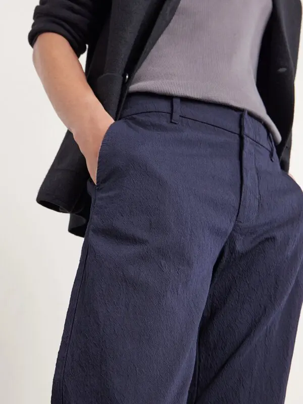 Barena Venezia Slim-leg Crinkled Cotton-blend Trousers
