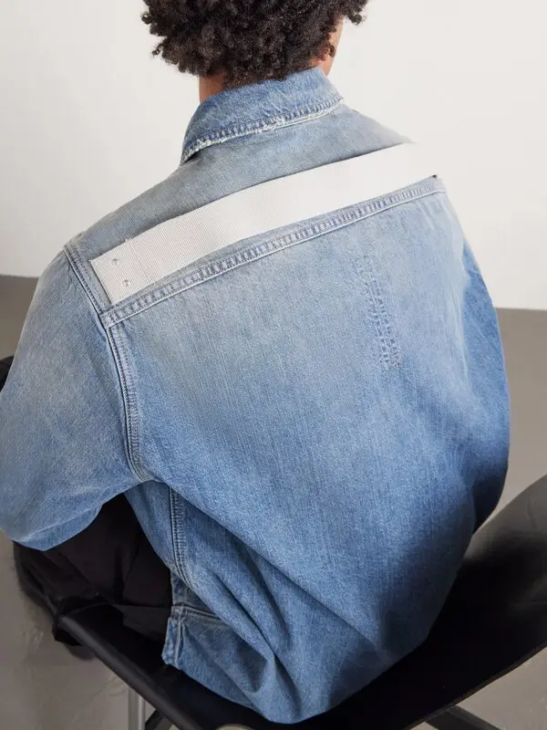 Rick Owens Distressed Denim Overshirt - Blue
