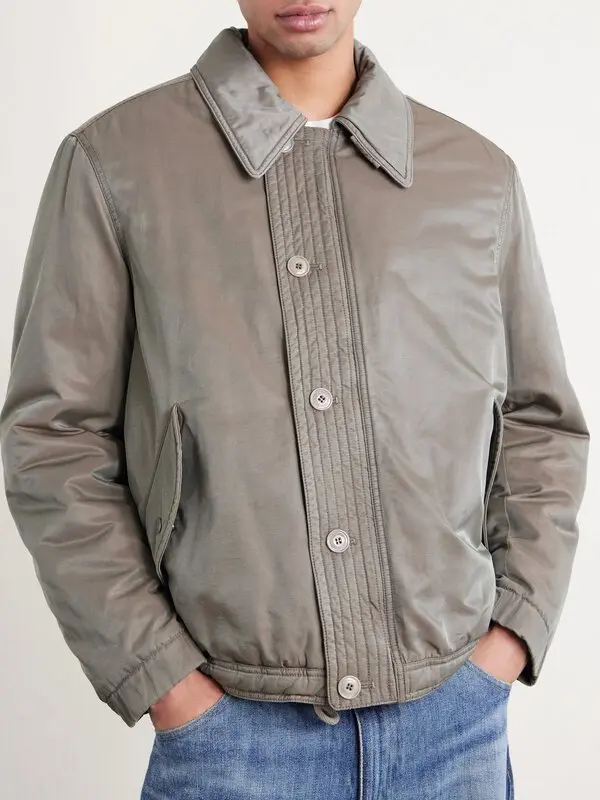 Our Legacy Auto Padded Cotton And Nylon-blend Jacket - Brown