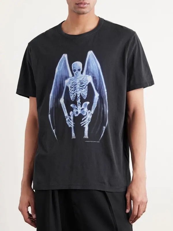 Our Legacy New Box Printed Cotton-jersey T-shirt - Black