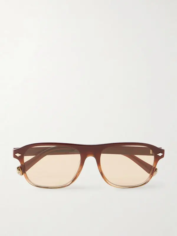 Brunello Cucinelli D-frame Acetate Sunglasses - Brown