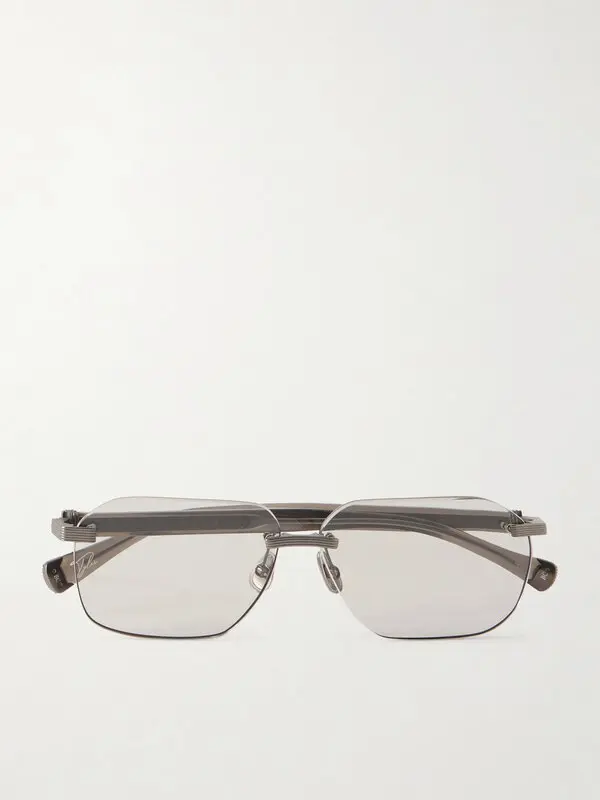 Brunello Cucinelli Tyler Square-frame Sunglasses - Silver