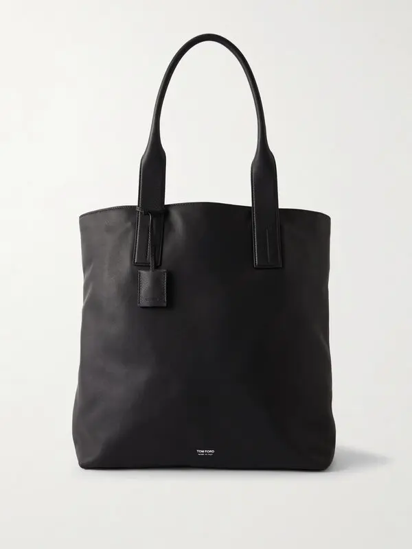 TOM FORD North-south Leather Tote Bag - Black