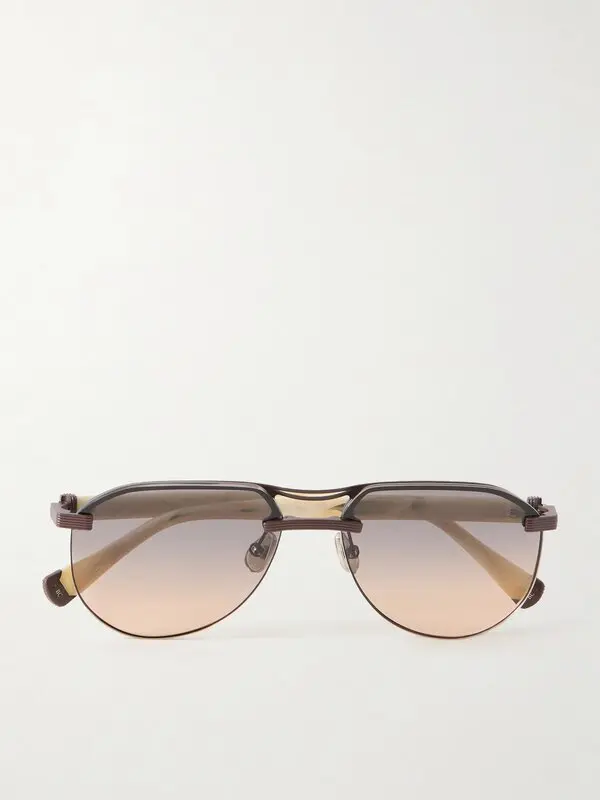 Brunello Cucinelli Carlito Aviator-style Sunglasses - Gold