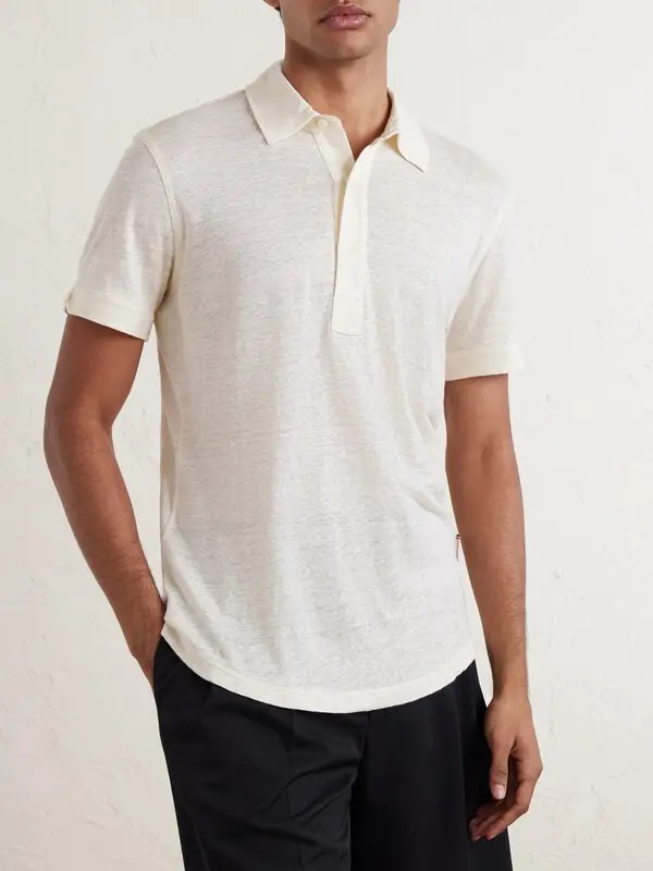 Orlebar Brown Sebastian Linen-jersey Polo Shirt