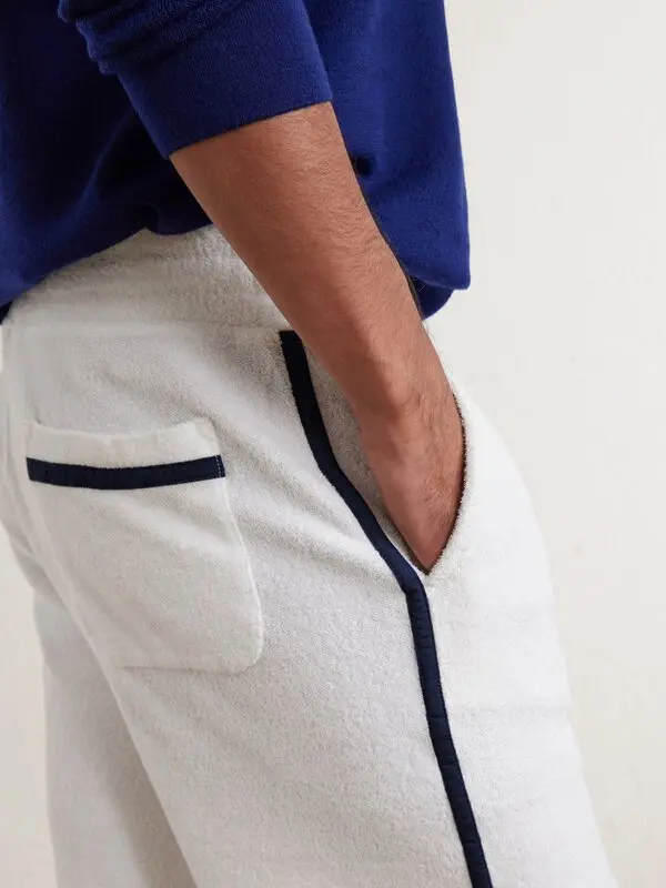 Orlebar Brown Trevone Straight-leg Cotton-terry Shorts - Neutrals