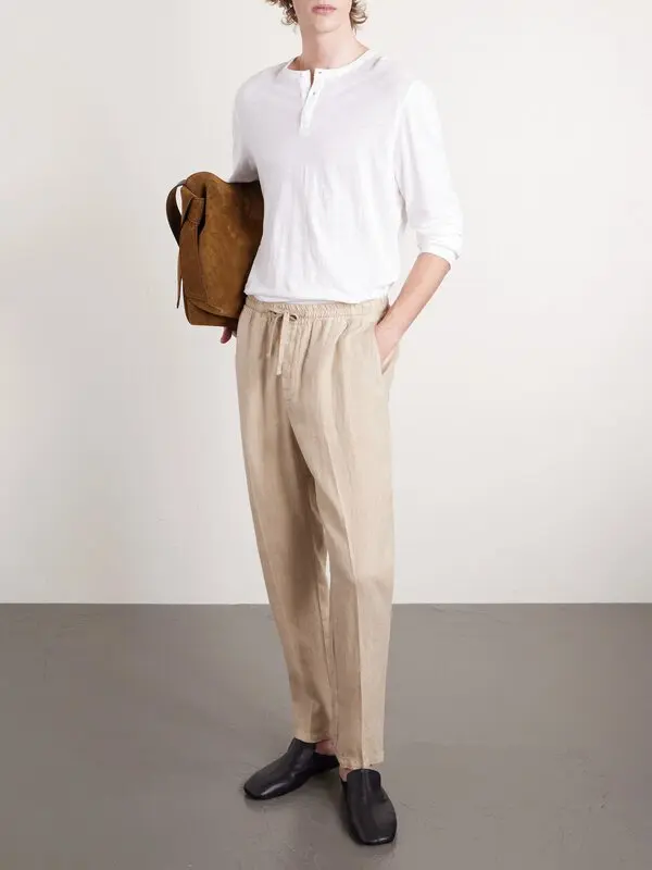 Altea Mattia Straight-leg Linen Trousers