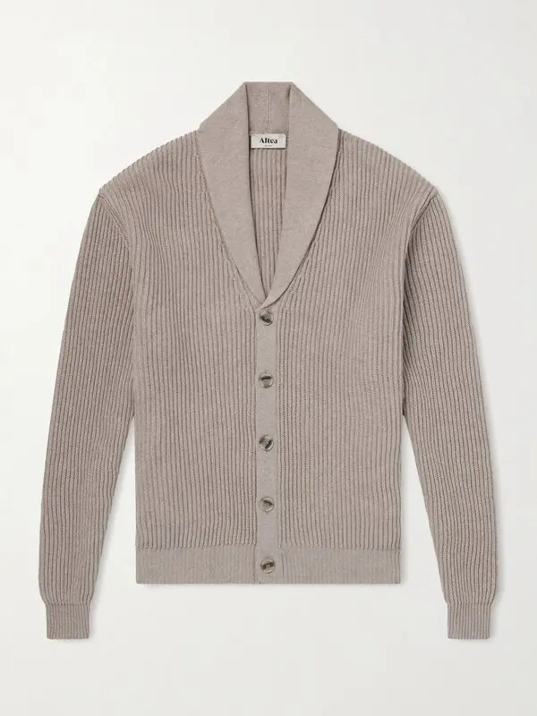 Altea Shawl-collar Ribbed Cardigan