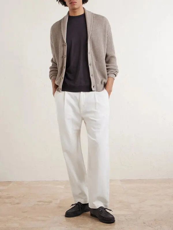 Altea Shawl-collar Ribbed Cardigan