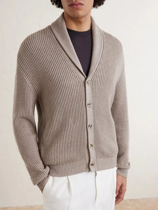 Altea Shawl-collar Ribbed Cardigan